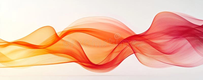Abstract Red and Orange Wave Pattern on White Background Stock Photo ...