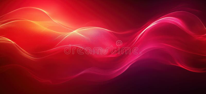 Abstract Red and Orange Wave Patterns with Glowing Light Effects Stock ...