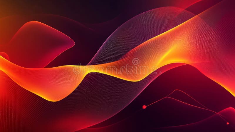 Abstract Red Orange Yellow Wave Background Design Stock Illustration ...