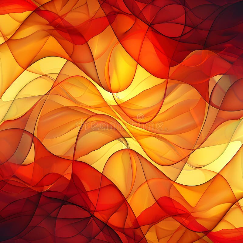 Abstract Red Orange Yellow Waves Background Generated Using AI. Stock ...
