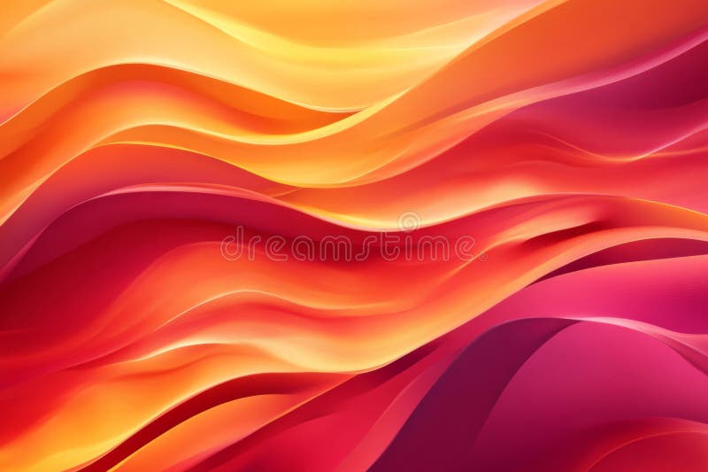 Abstract Red, Orange, and Yellow Wavy Background Stock Illustration ...