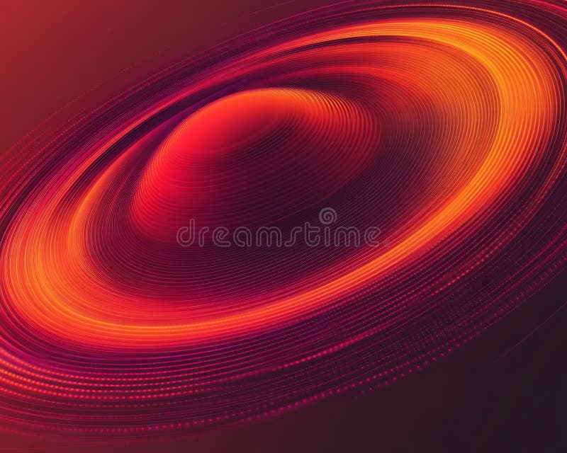 Abstract Red Orbit stock illustration. Illustration of digital - 378372221