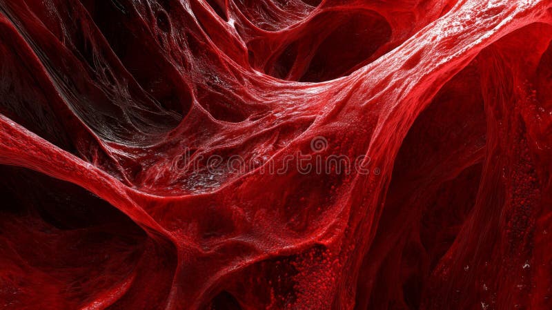 Abstract Red Organic Texture Deep within a Cellular Structure Stock ...