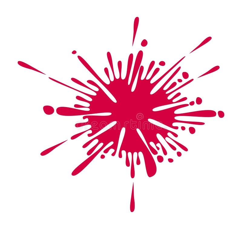 A Abstract Red Paint Splash. Red Ink Stock Vector - Illustration of ...