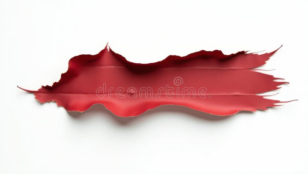 Abstract Red Paint Splash with Textured Torn Appearance on White ...