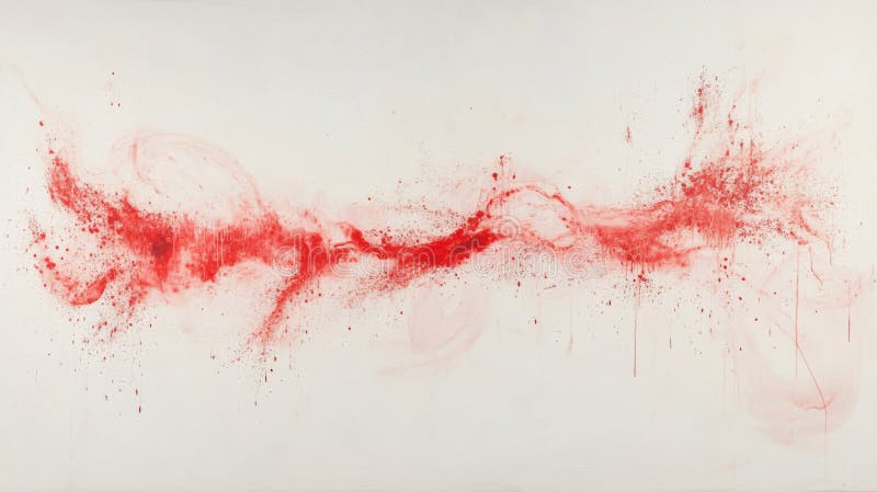 Abstract Red Paint Splash on White Background Stock Illustration ...