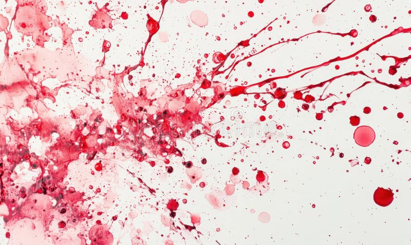 Abstract Red Paint Splatter Artwork with Dynamic Drips and Vibrant ...