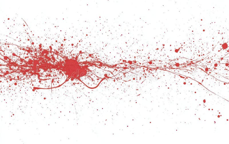 Abstract Red Paint Splatter on White Background Stock Illustration ...