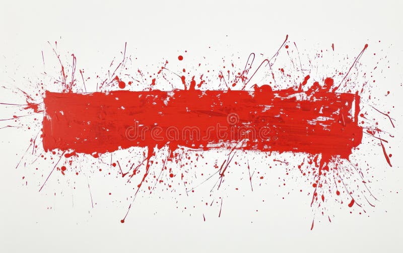 Abstract Red Paint Splatter on White Background Stock Illustration ...