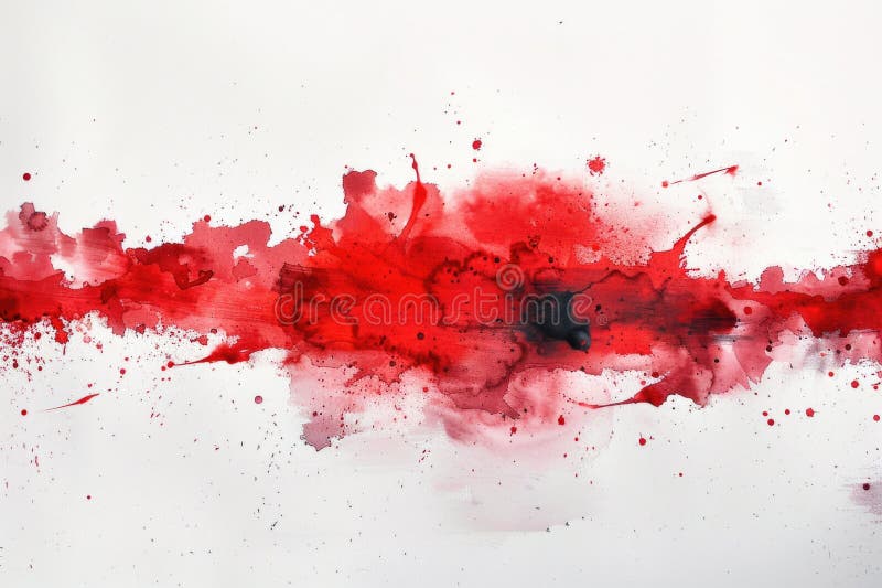 Abstract Red Paint Splatters on a White Background. Suitable for ...