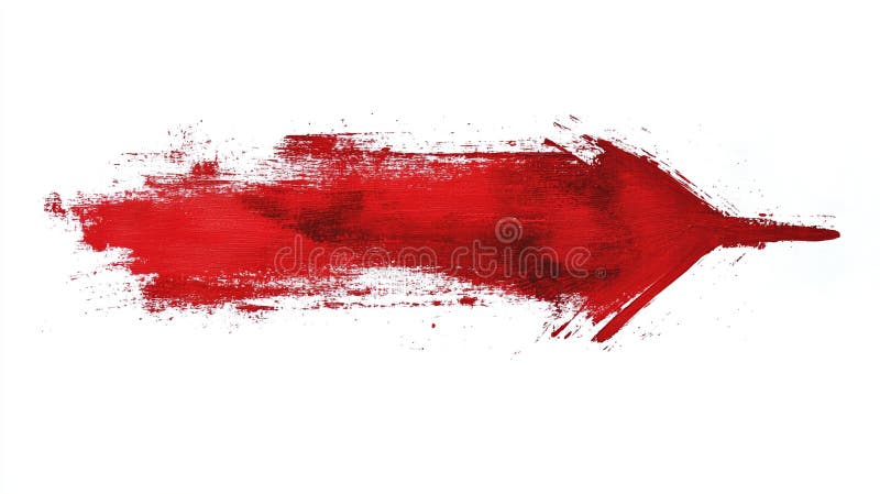 Abstract Red Paint Stroke Arrow Grunge Texture Artistic Brushstroke ...