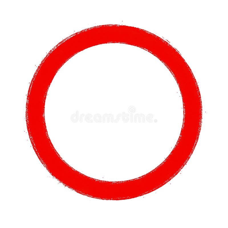 Abstract Red Painted Circle on White Background Stock Illustration ...