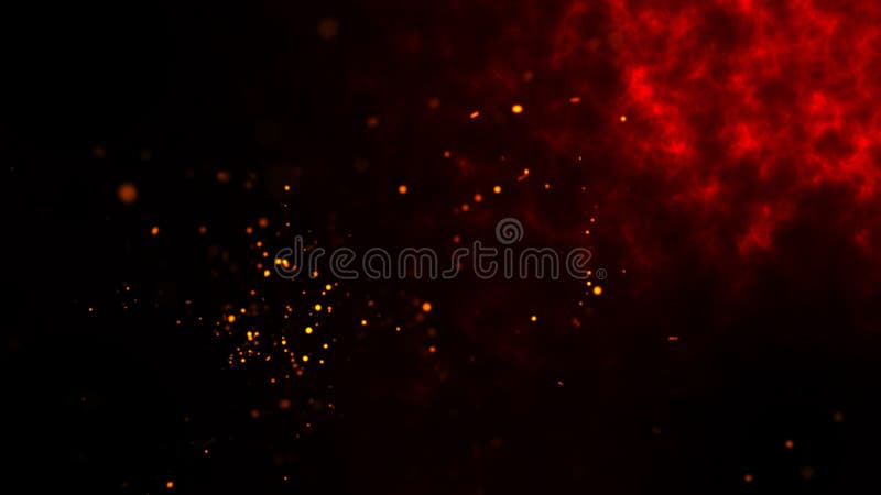 Abstract Red Particles Fire Dust Light Digital Background Stock Photo ...