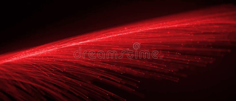 Abstract Red Paticles Magic Wave Dynamic Steam Flowing Movement on ...