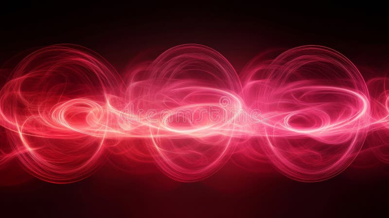 Abstract Red and Pink Energy Wave Pattern Stock Illustration ...