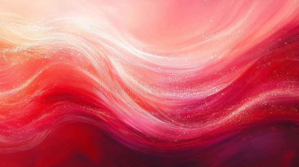 Abstract Red Pink Glitter Wave Background Stock Illustration ...