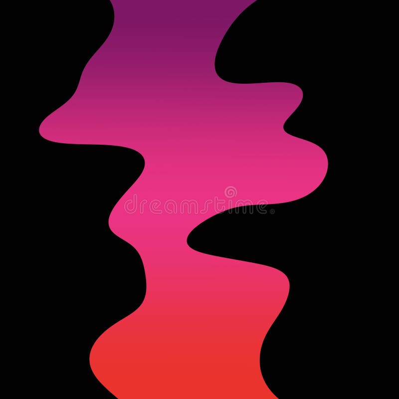 Abstract Red and Pink Flowing Design on Black Background Stock ...
