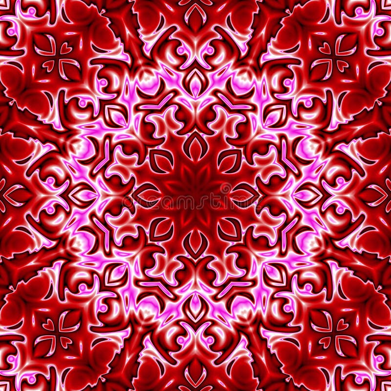 Abstract Red Pink Octagonal Pattern Stock Illustration - Illustration ...