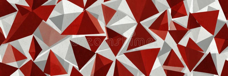 Abstract Red Polygon Triangles on White Background Design Ai Generated ...