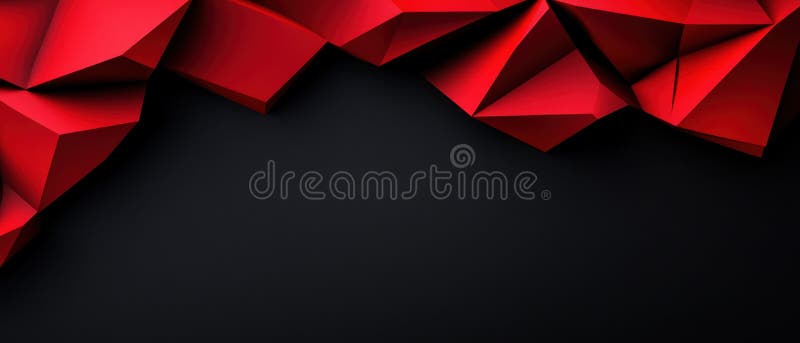 Abstract Red and Black Geometric Background Stock Illustration ...