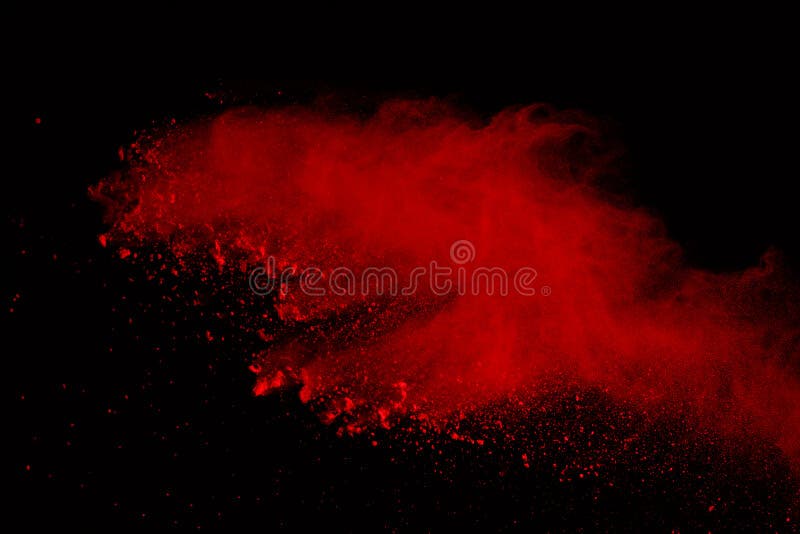 Abstract Red Powder Splatted Background,Freeze Motion of Red Powder ...