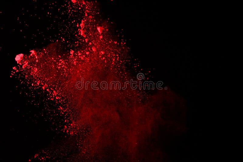 Abstract Red Powder Splatted Background,Freeze Motion of Red Powder ...