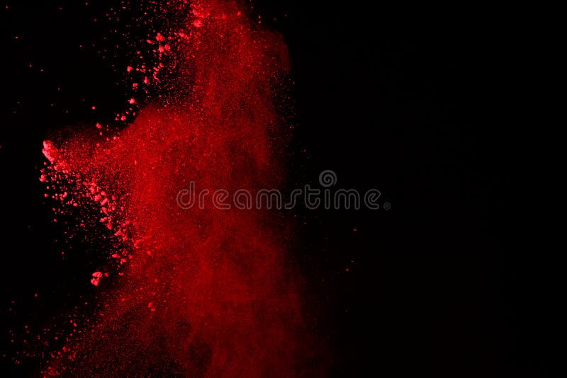 Abstract Red Powder Splatted Background,Freeze Motion of Red Powder ...