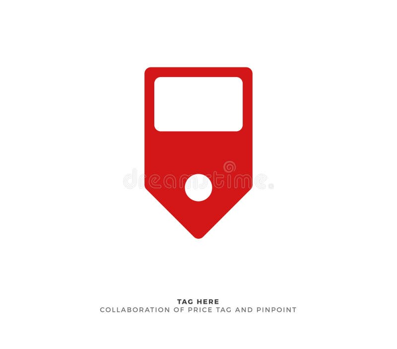 Abstract Red Price Tag with Blank White Label Stock Vector ...