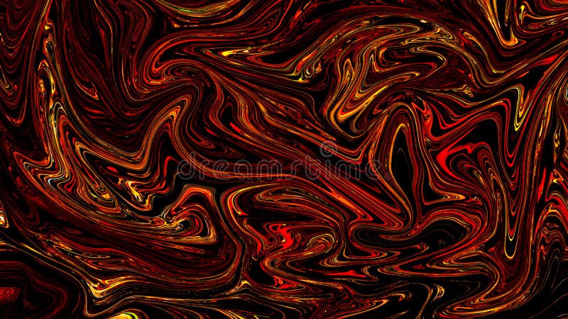 Abstract Red Psychedelic Liquefied Background. Fluid Colorful Texture ...