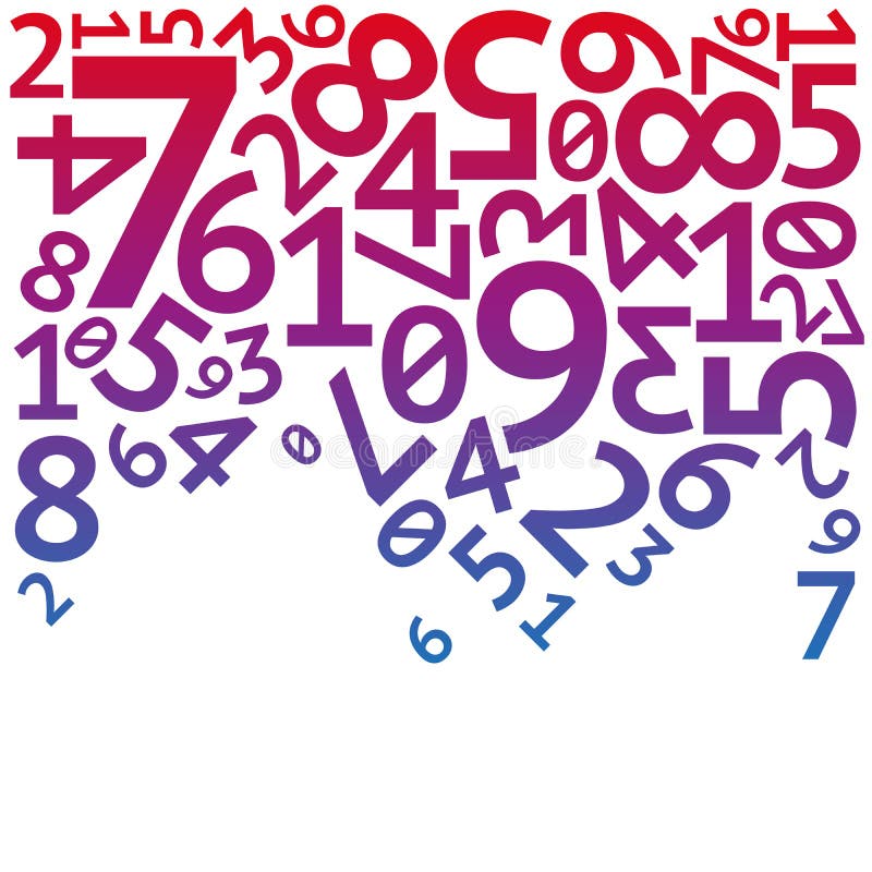 Blue Random Digits Numbers Background Stock Illustration - Illustration ...