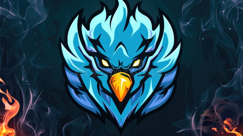 Abstract Red and Purple Stylized Predator Emblem on Dark Background ...