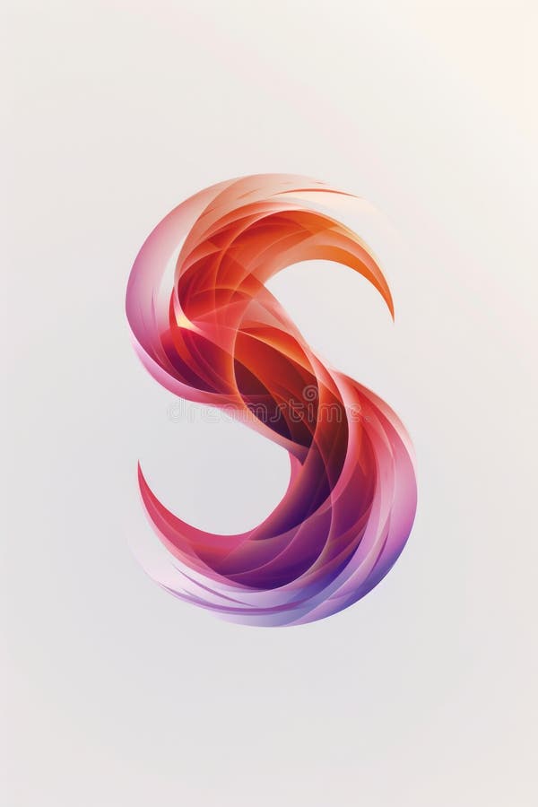 Abstract Red and Purple Swirl Design on a Clean White Background ...