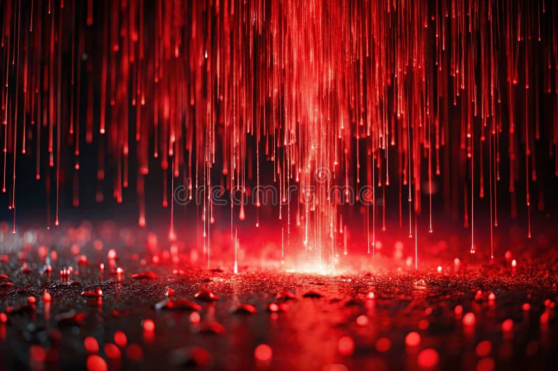 Abstract Red Rain Percentage a Digital Exploration of Dynamic Rain ...