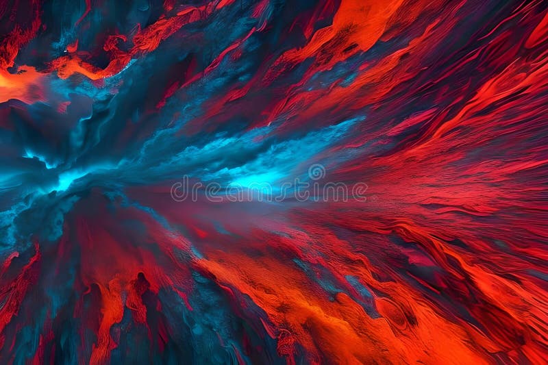 Abstract Red Rays Bursting Pattern, Bright Lines Design with Colorful ...