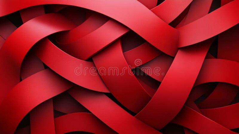 Abstract Red Ribbon Texture Background Stock Illustration ...