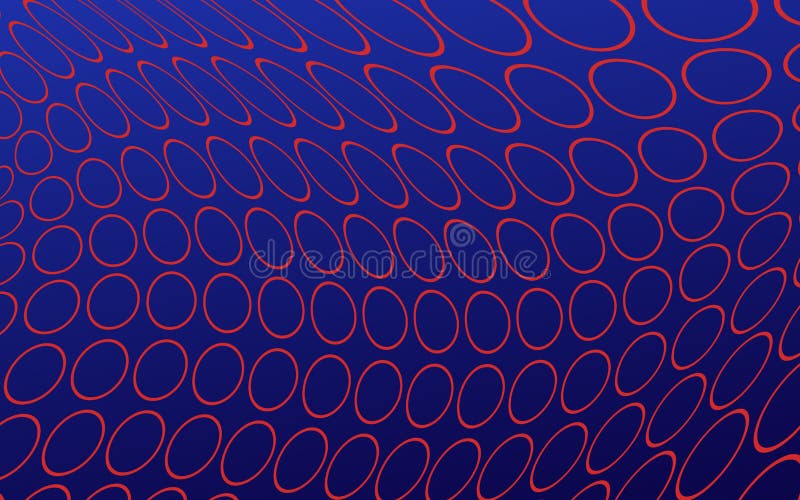 Abstract Red Rings on a Blue Gradient Background. Pattern of Repeating ...