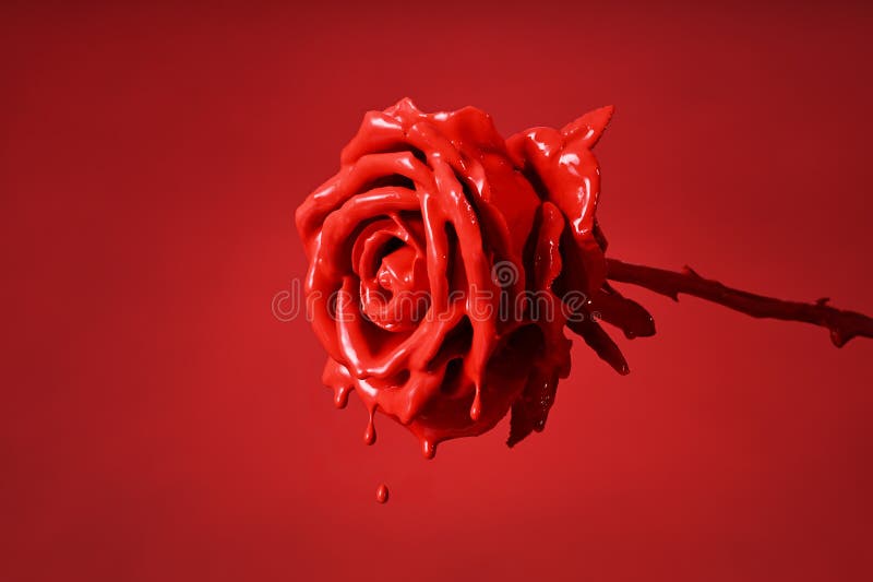 Abstract red rose stock photo. Image of decoration, drip - 304187480