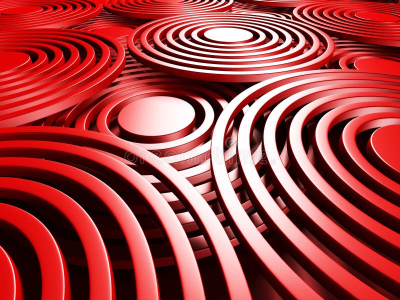 Abstract Red Round Pattern Wall Architecture Background Stock ...