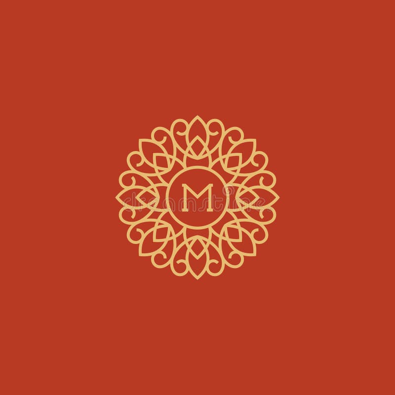 Abstract Red Round Sign. Vector Symbol. Stock Vector - Illustration of ...