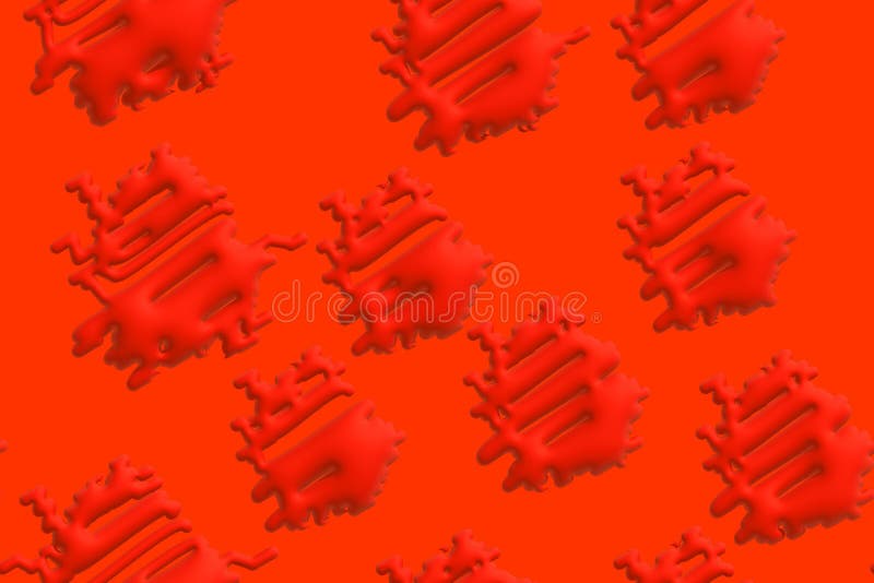 Abstract Red Scribble Transparent Seamless 3D Pattern Stock ...