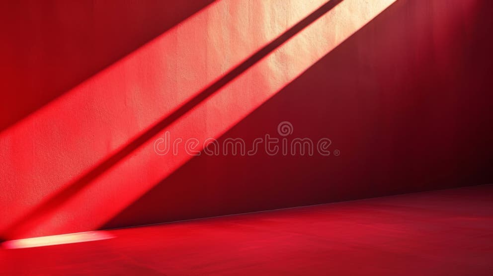 Abstract Red Shadows on Wall. AI Generated Stock Image - Image of ...