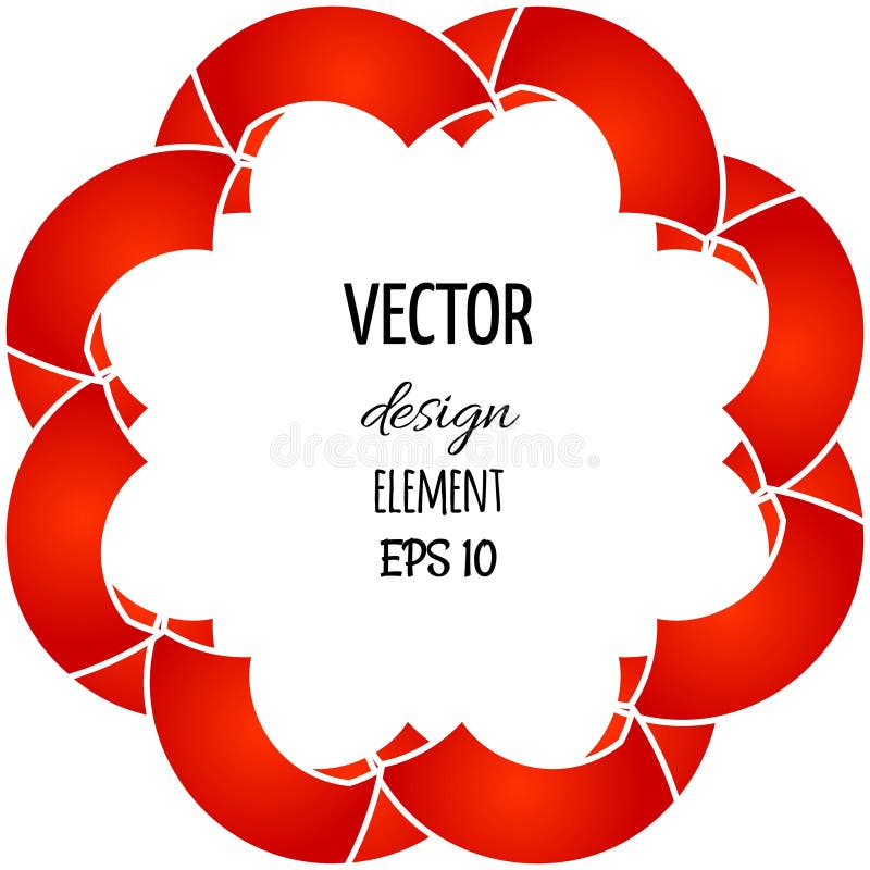 Abstract red shape stock vector. Illustration of illusion - 77184452