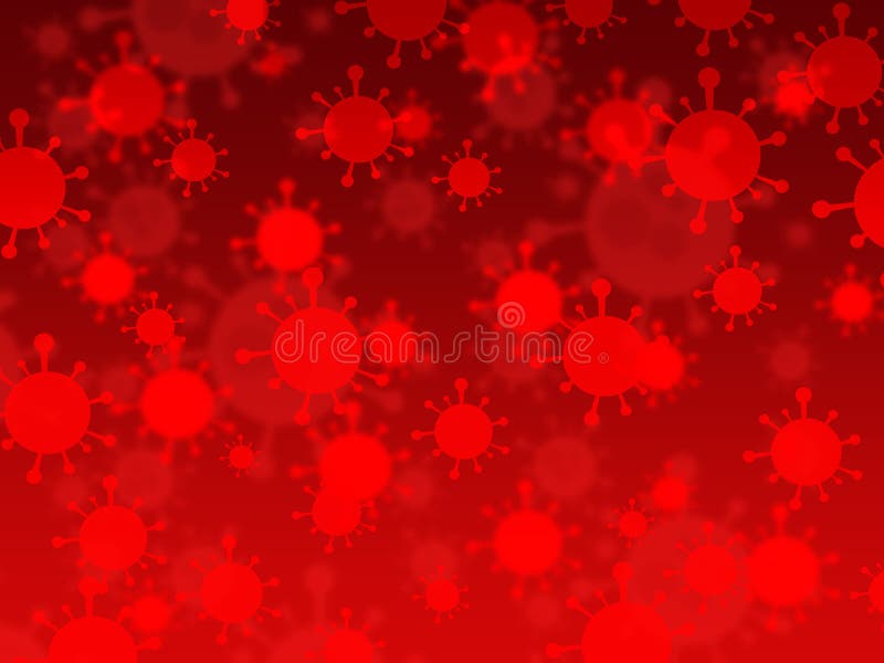 Abstract Red Shape Corona Virus Background with Light Stock ...