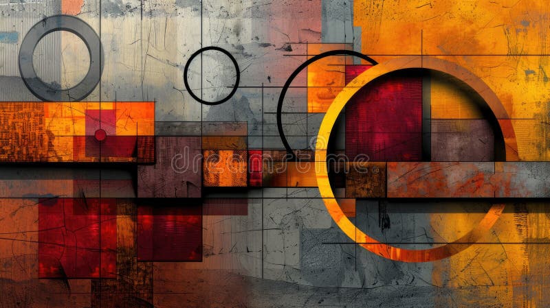 The Abstract Red Shape Repetitive Pattern Polygon Geometry in ...