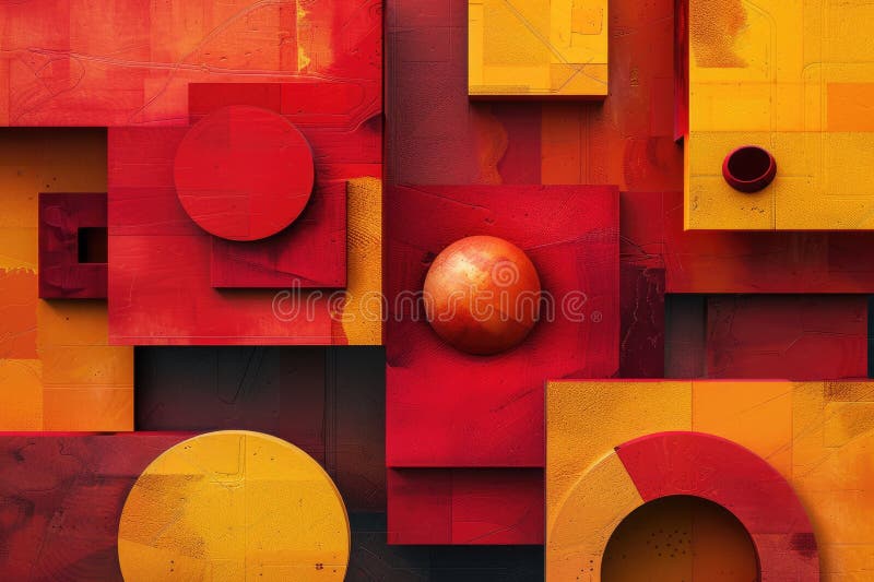 The Abstract Red Shape Repetitive Pattern Polygon Geometry in ...