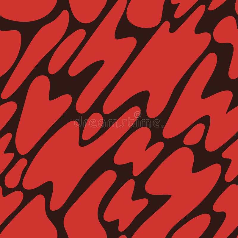 Abstract Red Shapes Seamless Pattern Stock Vector - Illustration of ...
