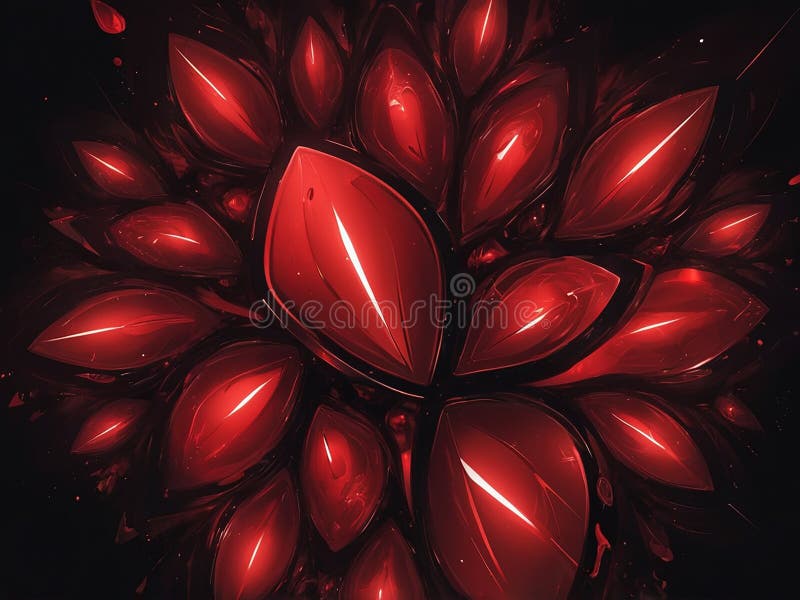 Abstract Red Shine Shapes on the Dark Stock Illustration - Illustration ...