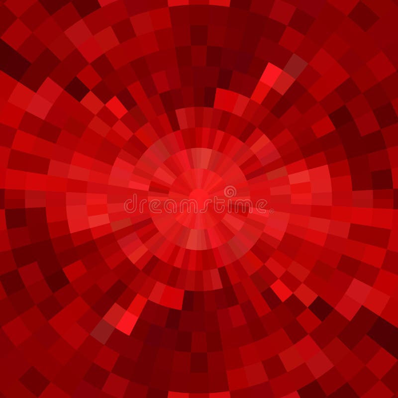 Abstract Red Shiny Concentric Mosaic Vector Background. Stock Vector ...