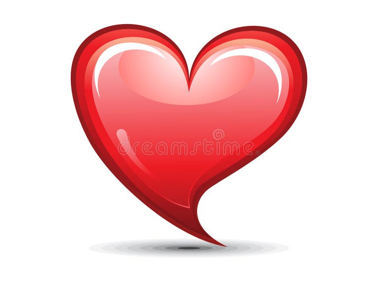 Abstract Red Shiny Heart Icon Stock Vector - Illustration of callout ...
