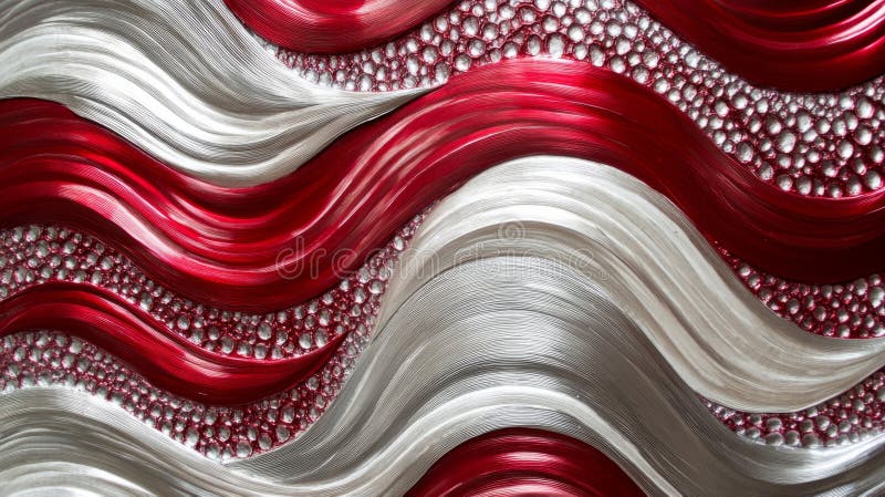 Abstract Red and Silver Wave Pattern Texture Background Stock ...